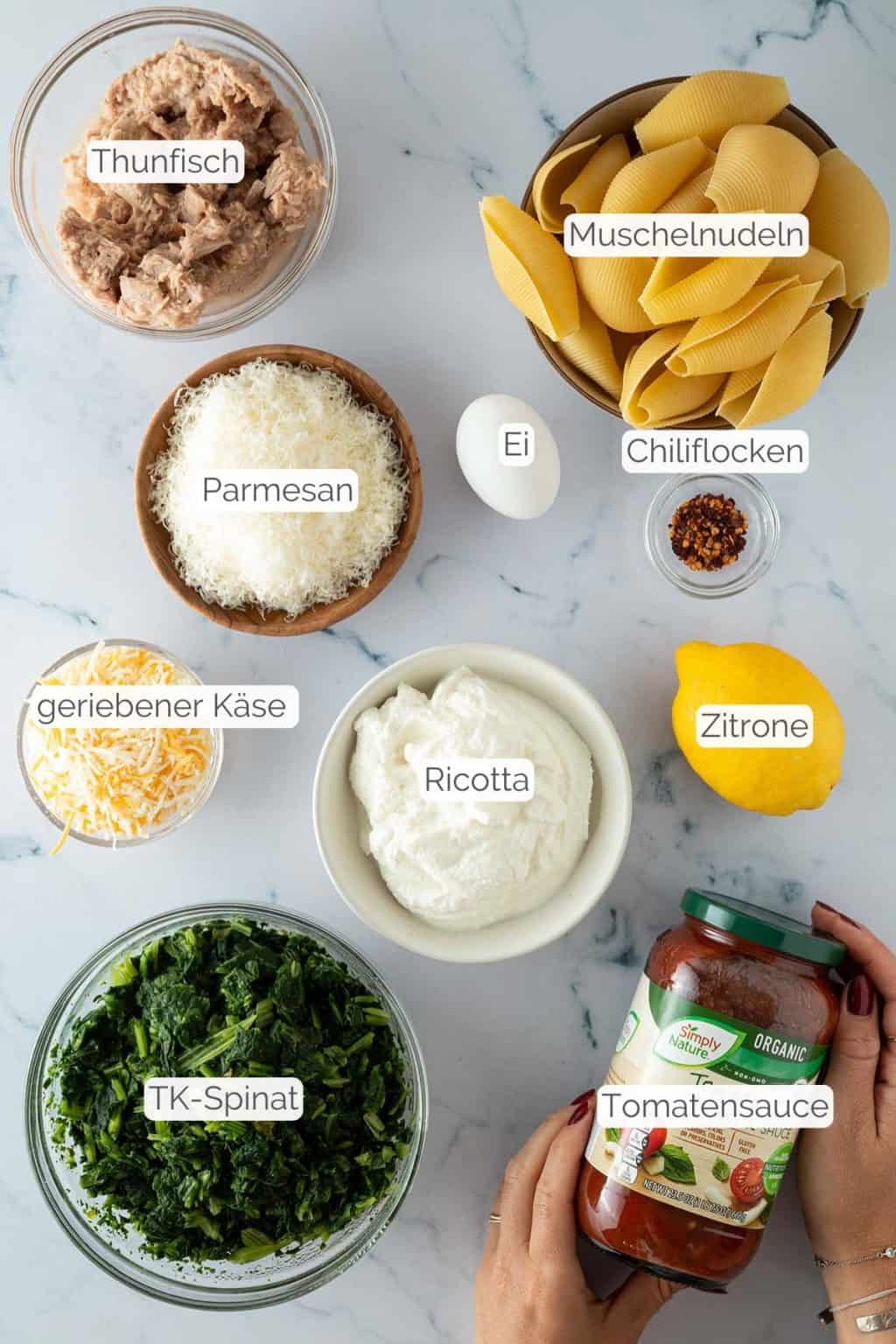 Gefüllte Muschelnudeln (italienisch, einfach, proteinreich) • Jules' Menu