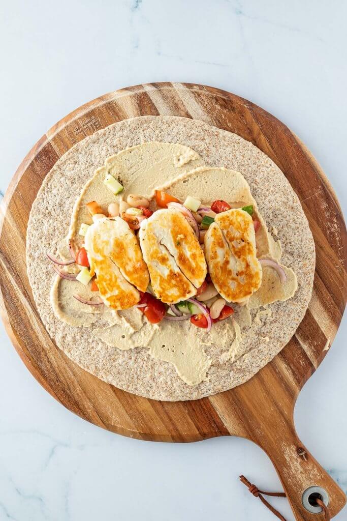 Halloumi Wrap • Jules' Menu