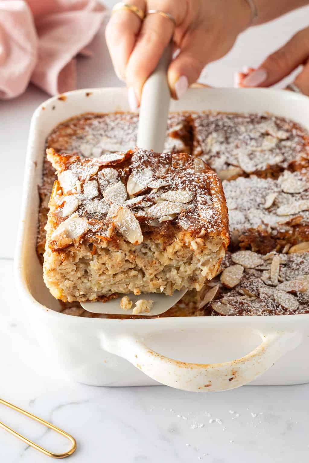 Mandel Croissant Baked Oats • Jules' Menu