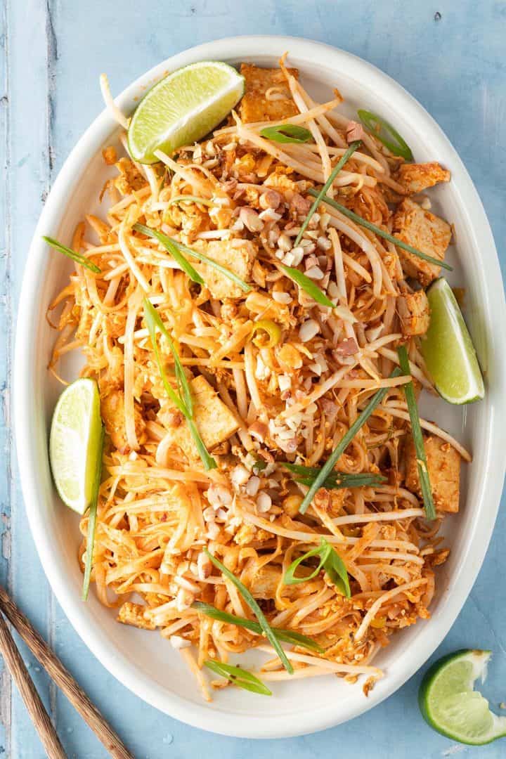 Pad Thai mit Tofu (vegetarisch) • Jules' Menu